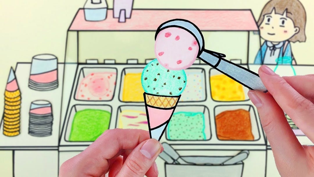 定格动画:制作多种口味的冰淇淋,你最喜欢哪种口味?