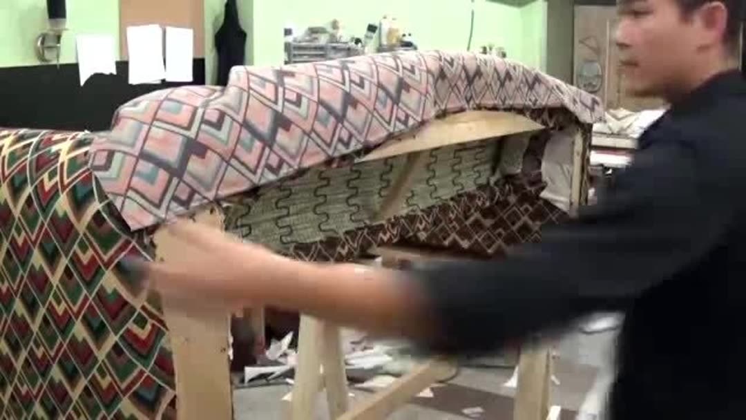 沙发的制作过程D方法-软装制作-窗帘工厂批发网