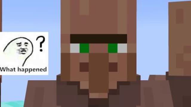 MC我的世界:小熊的村子被隔断了,通过钻石