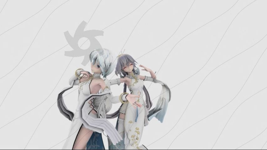 [洛天依and言和酱]霜雪千年mmd