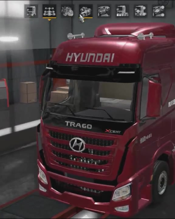 欧洲卡车模拟2国产卡车MOD,四川现代创虎卡车分享,需要1.28版本