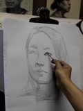 素描女性头像范画视频教程(一)素描起形