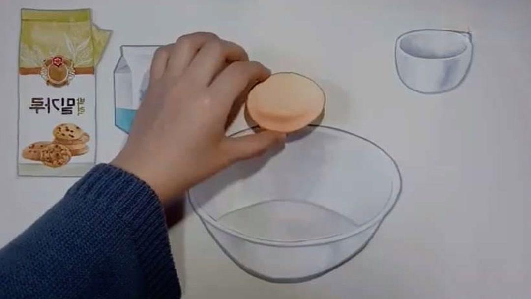 创意手绘定格动画:趣味魔法蛋糕过程,淋上芝士会不会更美味!