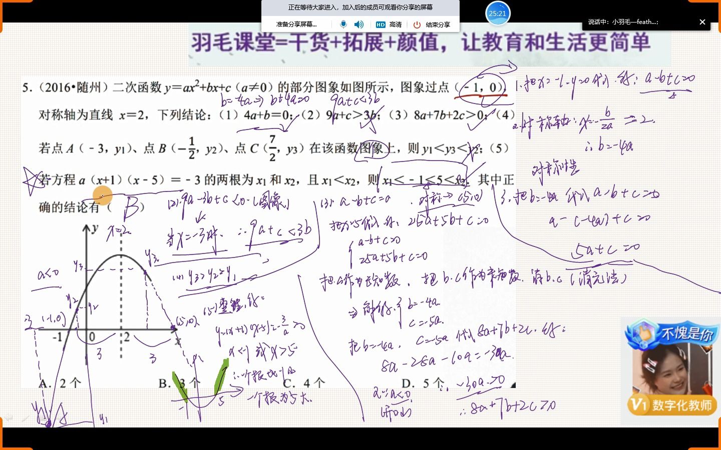...含金量最高的超精品公开课---二次函数(第四课时—视频1)(独家大招)