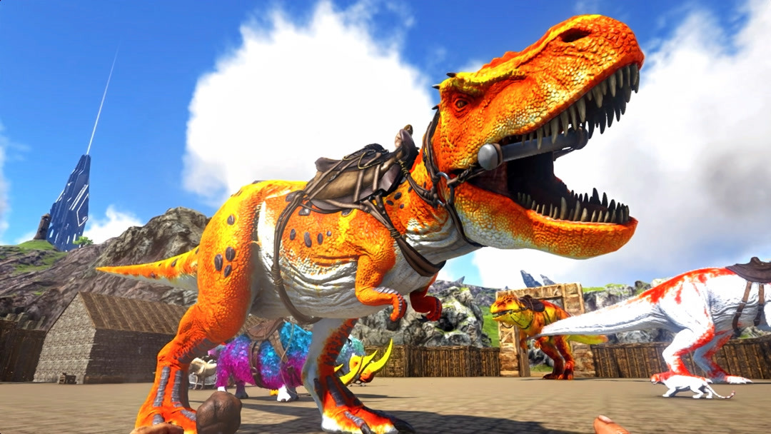 方舟生存进化 傻憨憨抓恐龙 17 恶龙谷大战霸王龙