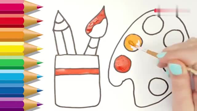 儿童简笔画:我的小笔筒
