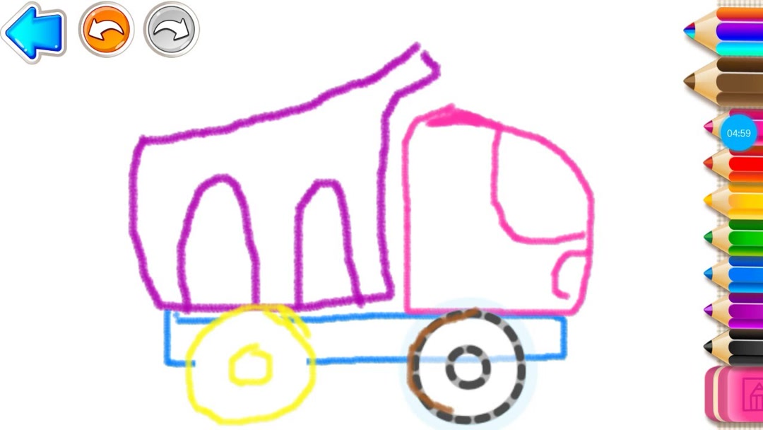 宝宝简笔画,小卡车