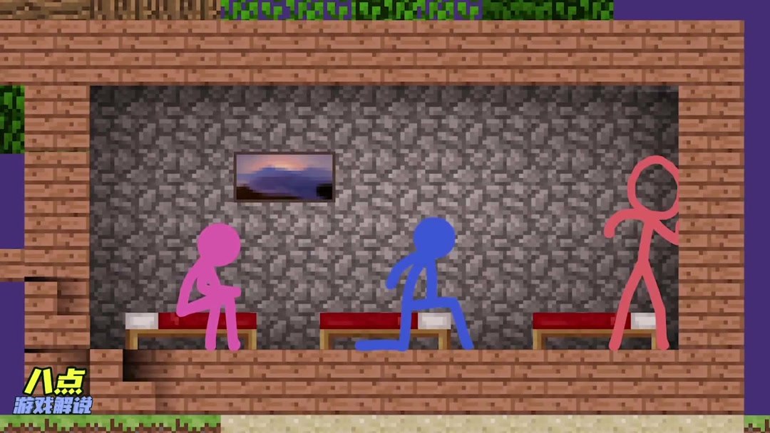 火柴人我的世界动画:火柴人前遇僵尸后有鲨鱼,关键时刻救援到啊