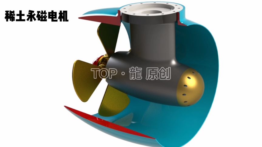 稀土永磁电机Solidworks三维建模渲染产品效果图
