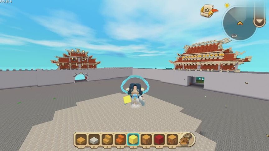 迷你世界古城建造教学 灵都宫殿小A教你一层框架做法