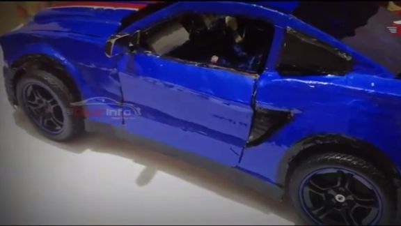 纸板制作遥控野马车模