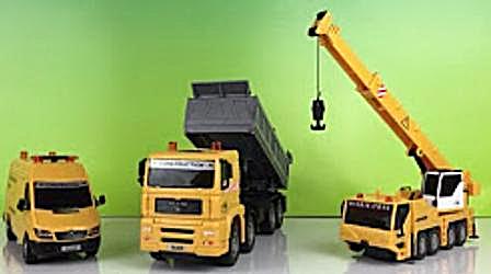 超级破坏大卡车 挖掘机视频表演大全挖土机工地建工推土机