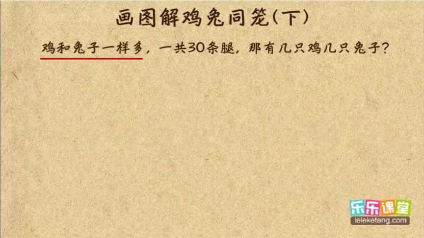 二年级画图解鸡兔同笼 (下)