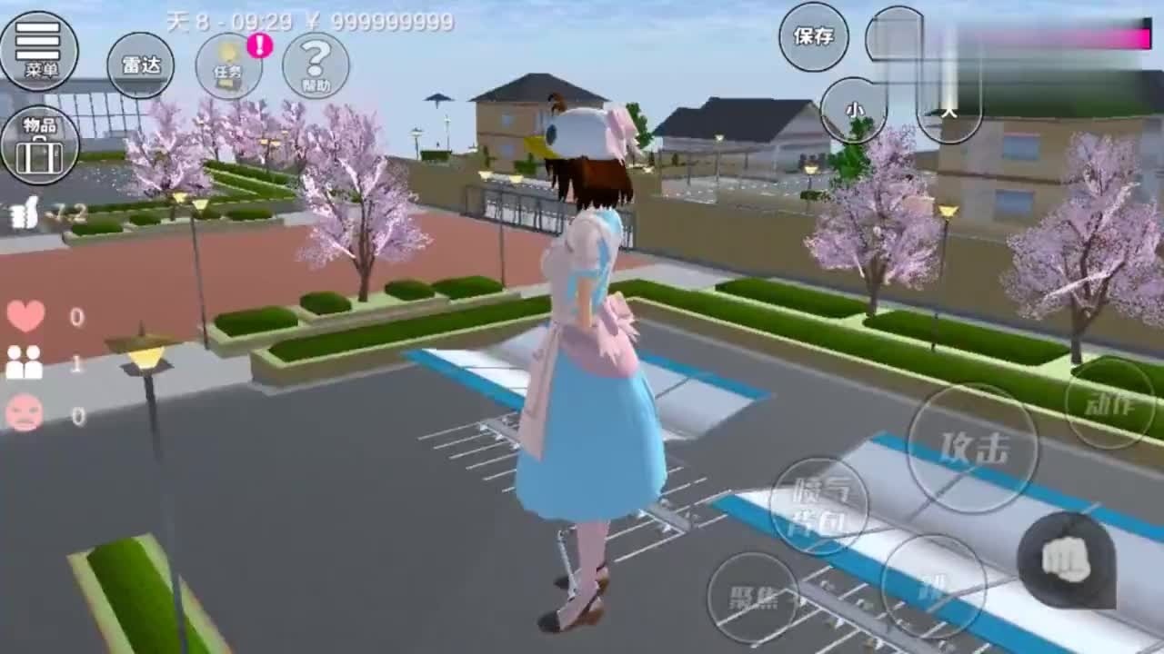 樱花校园模拟器:小夕梦见自己变成了一个不用走路的巨人?这是梦