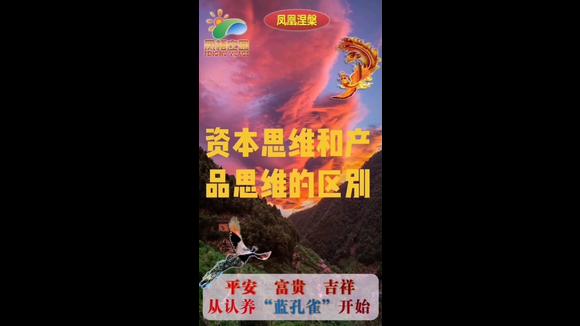 凤梧庄园·资本思维和产品思维的区别
