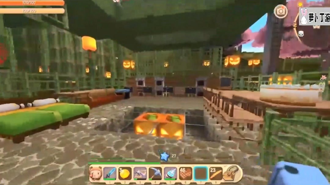 迷你世界:漂亮灯具,原来是荧光晶体啊