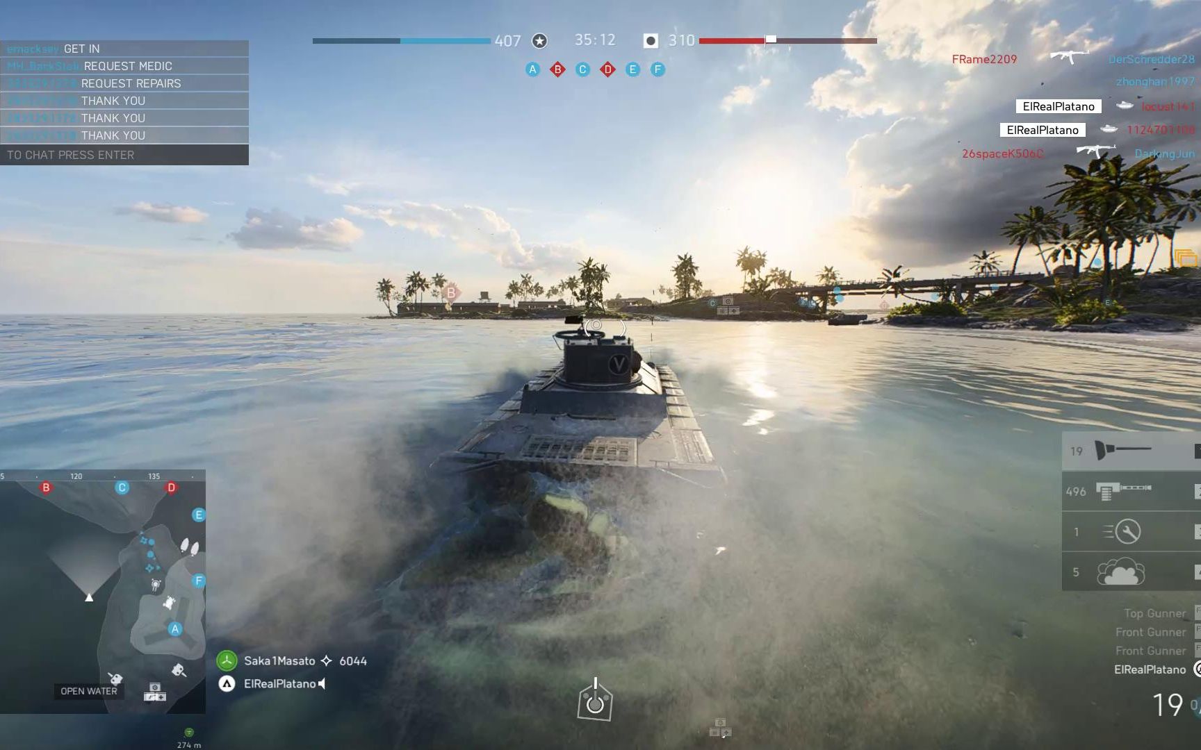 战地5太平洋战场载具击杀锦集 Battlefield V