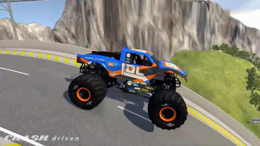 BeamNG模拟大脚车汽车碰撞