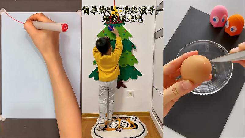 做一幅立体灯笼剪贴画国庆节手工幼儿园手工幼儿手工手工制作亲子