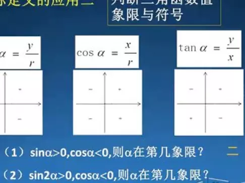 任意角三角函数定义
