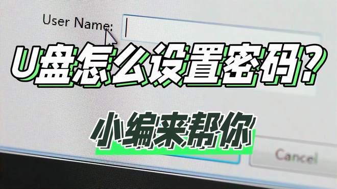 u盘怎么设置密码?小编来帮你