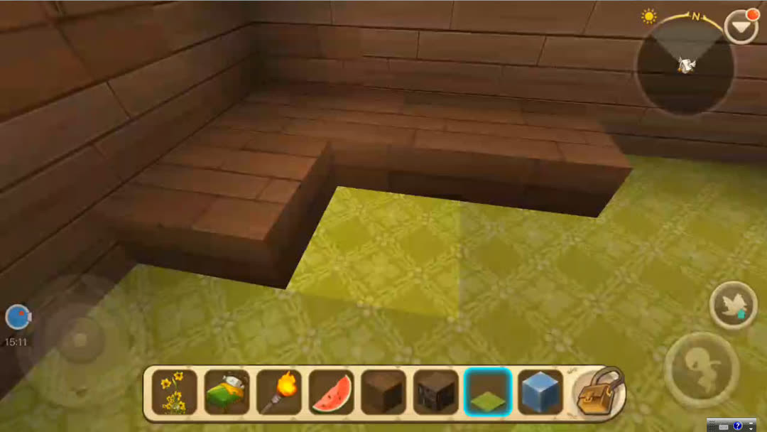 我的迷你世界 小木屋穷的就剩床了