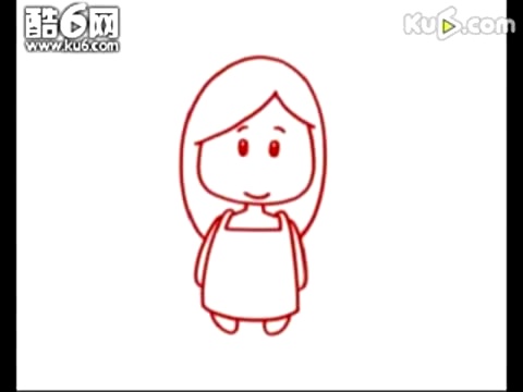 人物篇长发女孩[幼儿学画画视频教程]