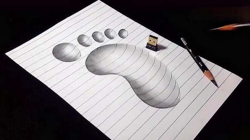 素描图片简单画出一只逼真的脚丫