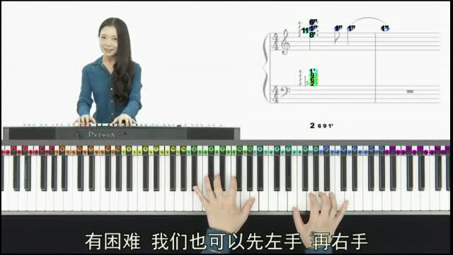 钢琴左手和弦指法图