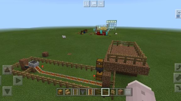 我的世界手机版生存模式之半自动农场。