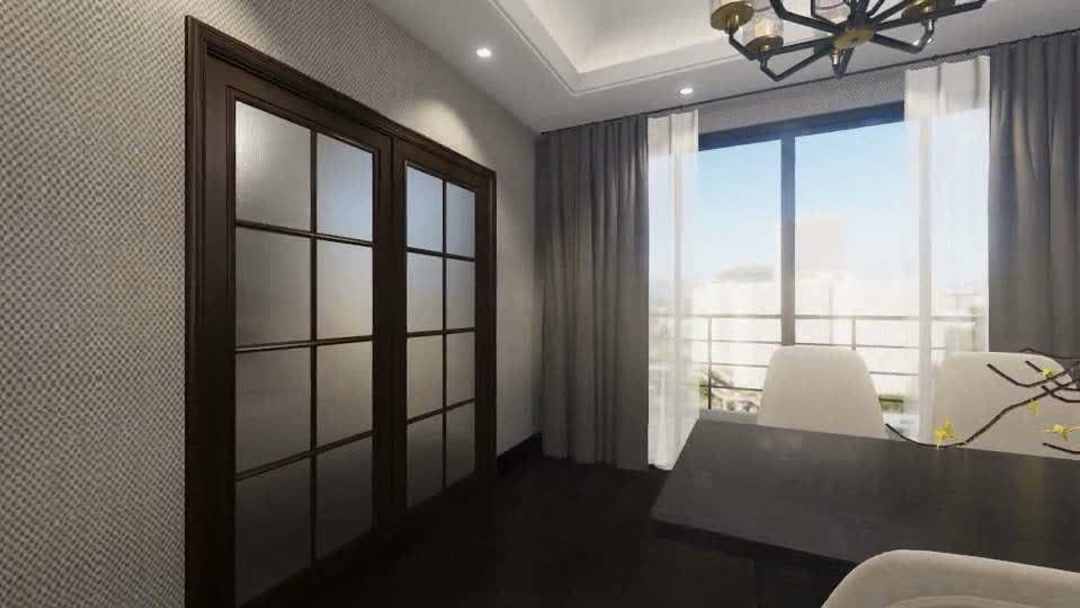 客厅改一半卧室效果图-三度云享家