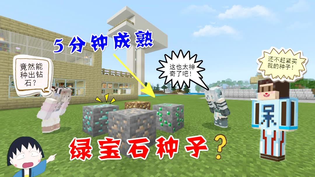 我的世界:呆呆售卖黑科技矿石种子,5分钟竟能长成钻石矿石
