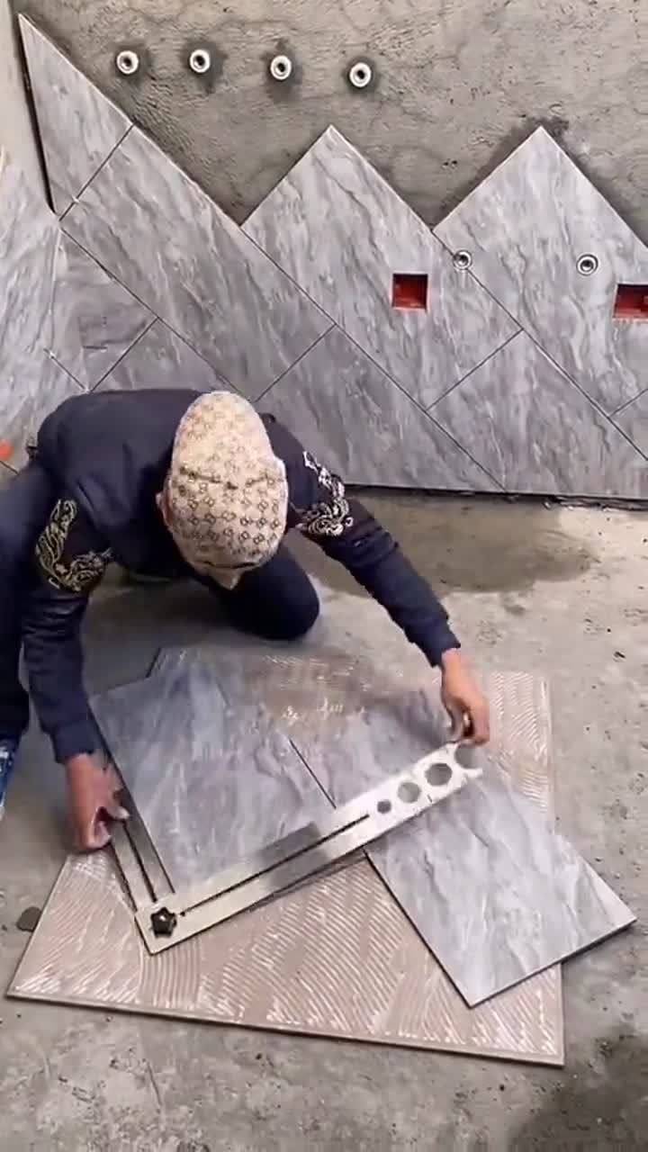 精准定位开孔器瓦工工具高效率五金工具施工现场实拍