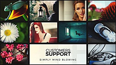 三维网格方块翻转图片照片视频幻灯片产品人物介绍会议总结AE模板