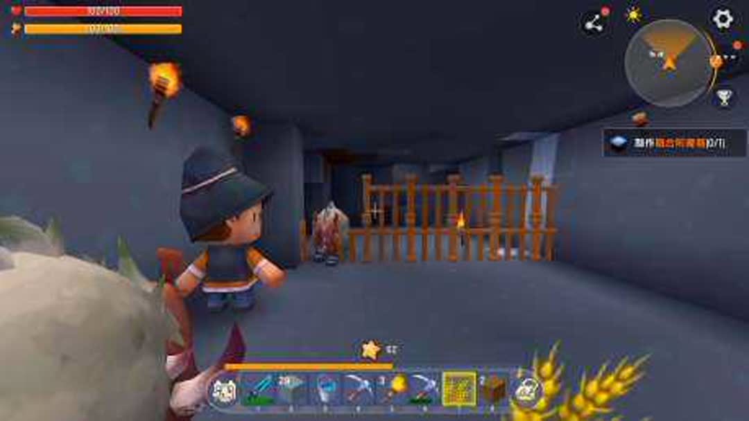 迷你世界单人生存08,你长得太胖了,半天都进不了门