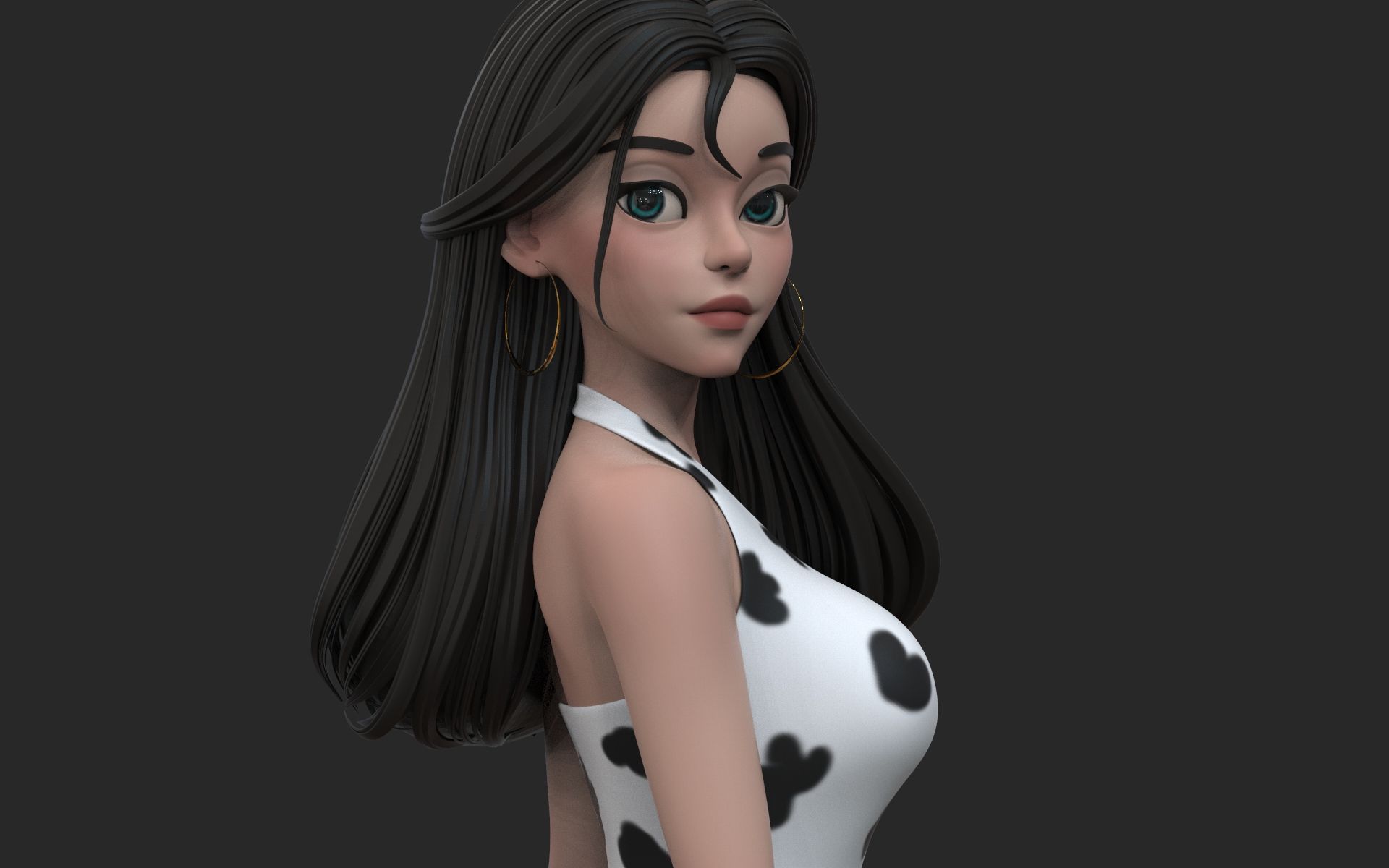 『3D角色建模』女朋友说她很喜欢这个建模‖