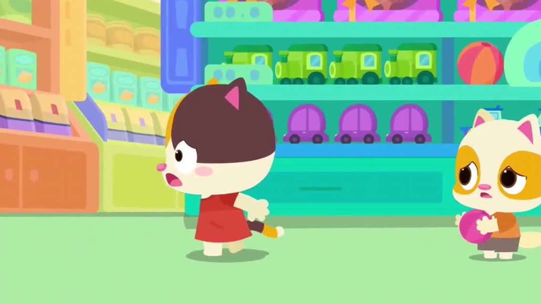 小朋友跟妈妈去超市买东西要好好跟着妈妈儿童安全教育动画片