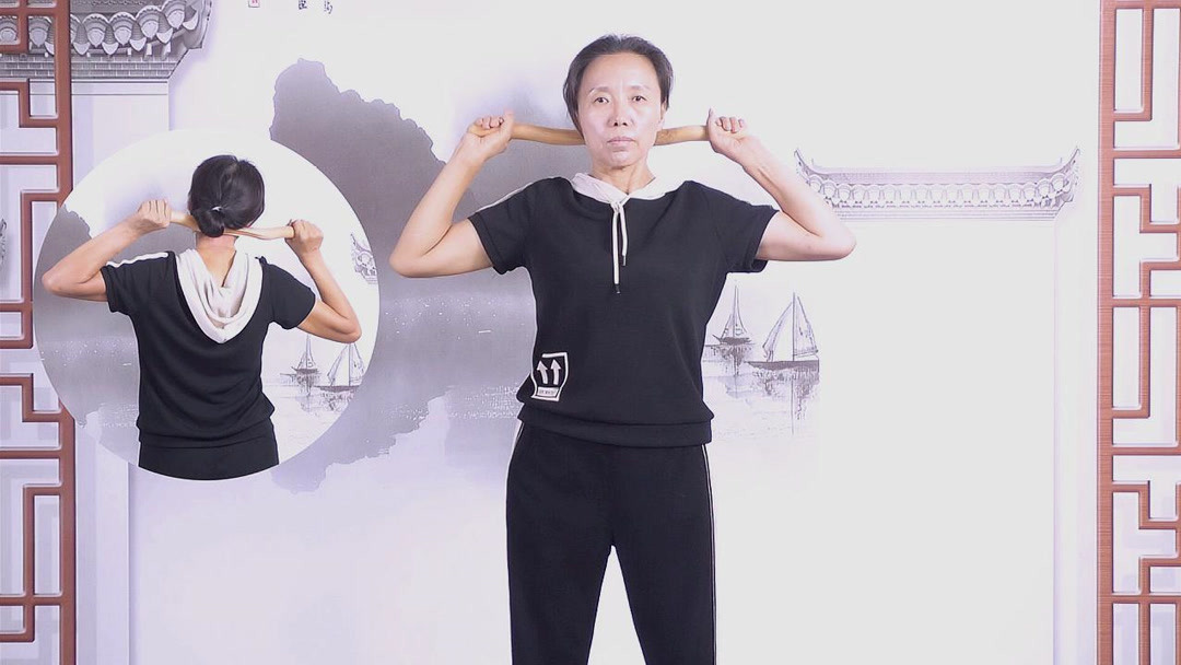 提神醒脑,跟我做4节锻炼操,1根擀筋棒,头脑轻松又清醒!