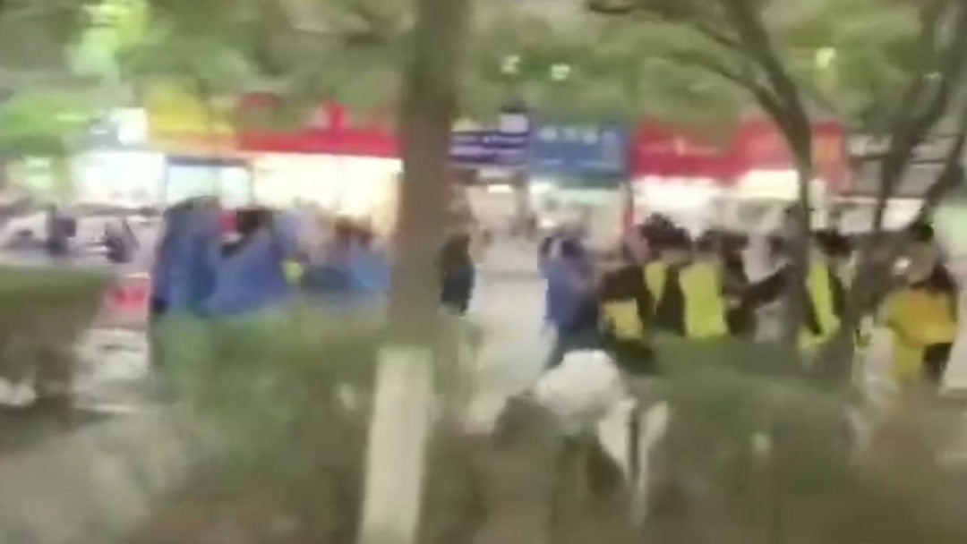 湖南桂阳发生学生斗殴致2人受伤 数十名学生街头火拼