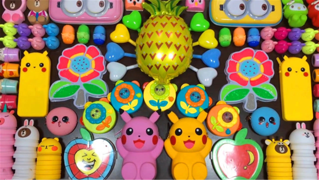 手工史莱姆,比卡丘彩泥,小花黏土,爱心棒饰品,好玩解压超漂亮