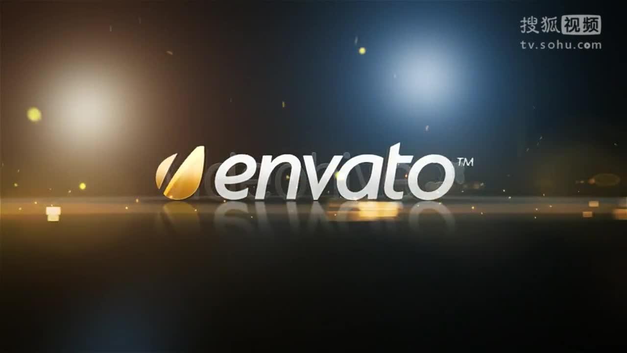 1906 立体旋转3D文字LOGO标志展示-ae模板ae片头