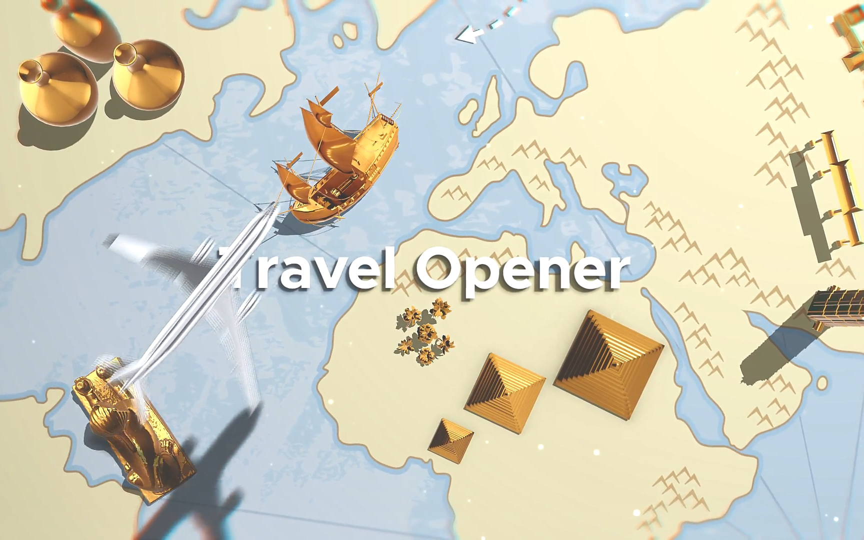 AE模板-旅游节目片头模板旅行社介绍视频旅游旅行景点记录视频模板