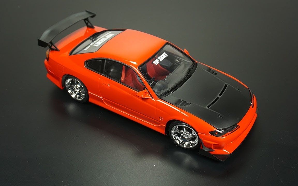 1比24比例青岛社尼桑Silvia S15民用汽车模型制作过程
