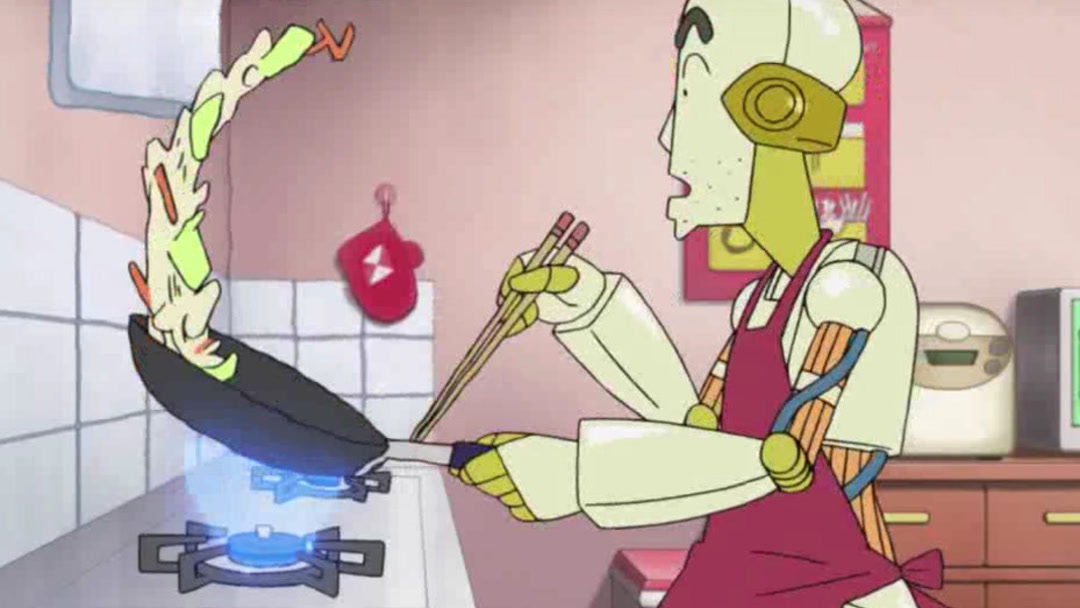 小新爸爸变机器人,靠美味的食物,获得了家人的认可