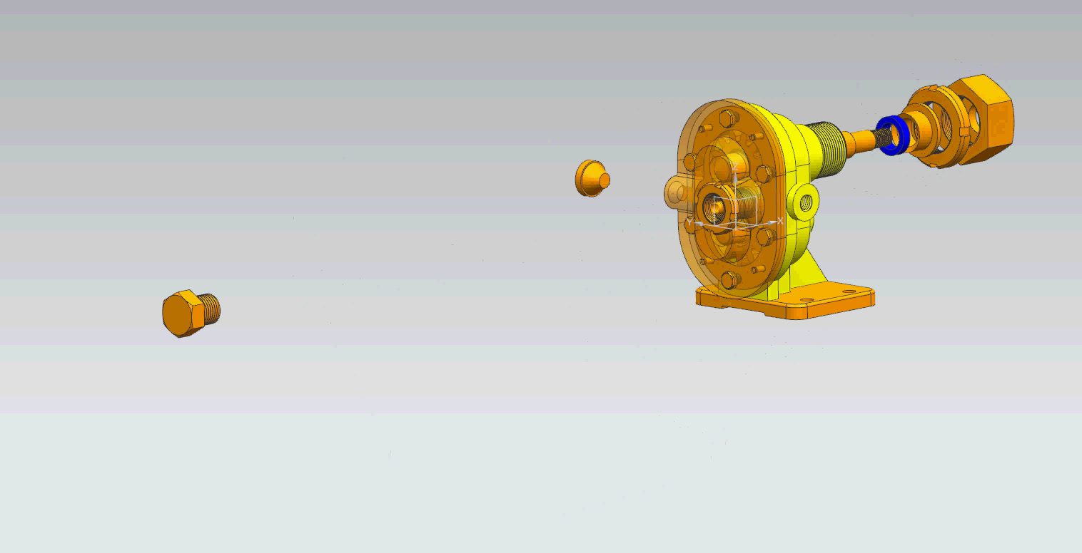 UG实战营 Lin齿轮油泵拆解动画演示