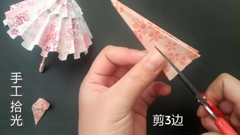 可以自动调节的油纸伞,做法简单关键漂亮,手工折纸视频