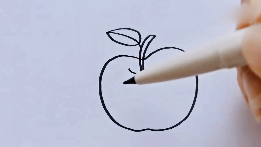 小朋友们,大苹果儿童简笔画