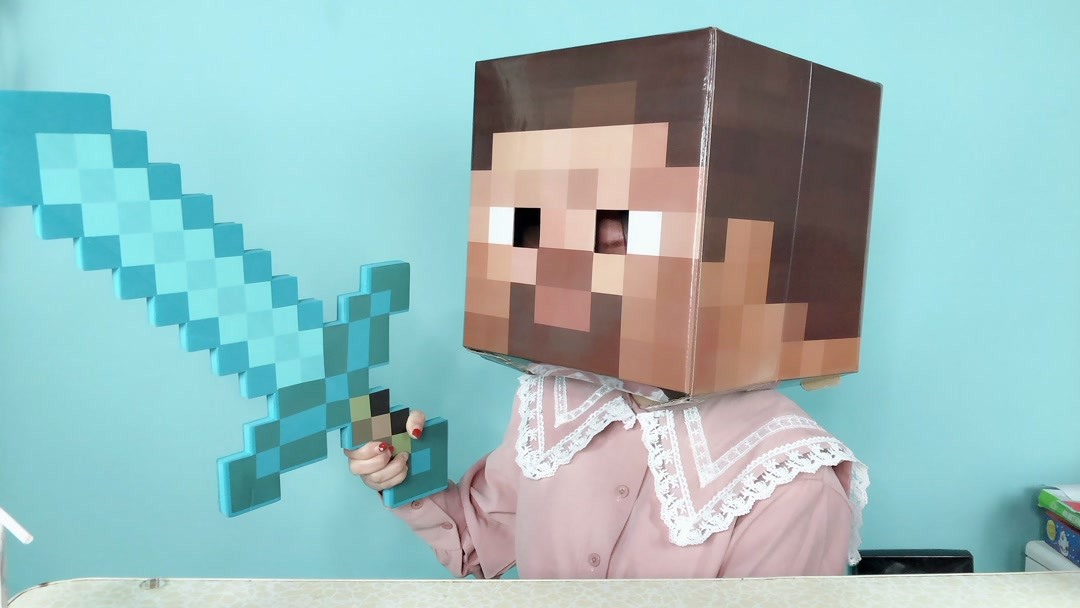 妹子变身“我的世界”,这造型跟游戏里一模一样,你玩过吗?