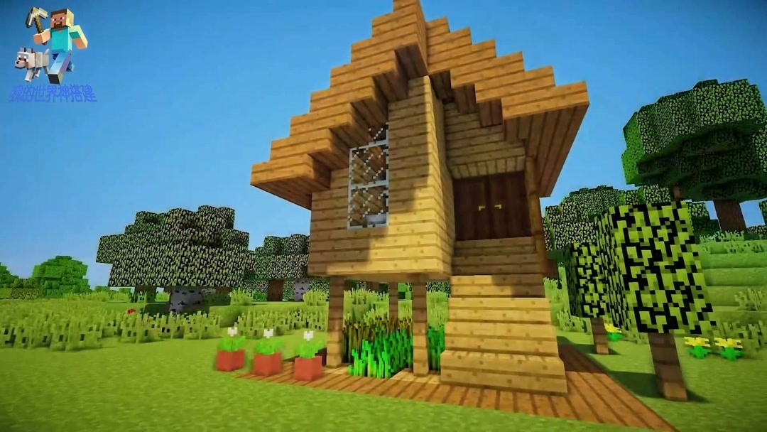 我的世界神搭建:好看小木屋搭建教程,田园小屋学起来!