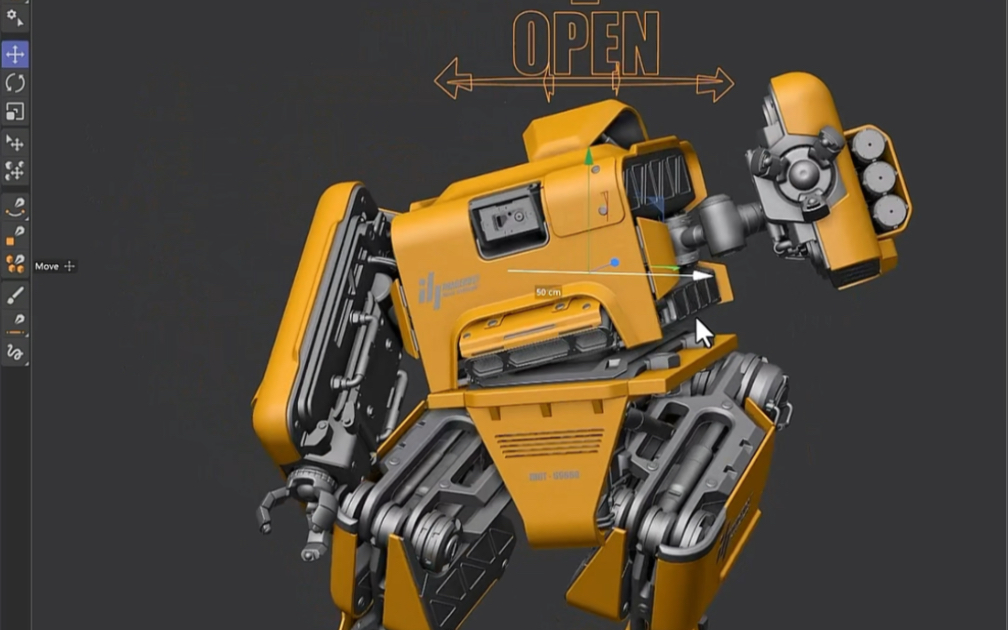 #c4d 新课程案例:简单撸一个纯表达式的折叠装配,只用一个控制器进行...